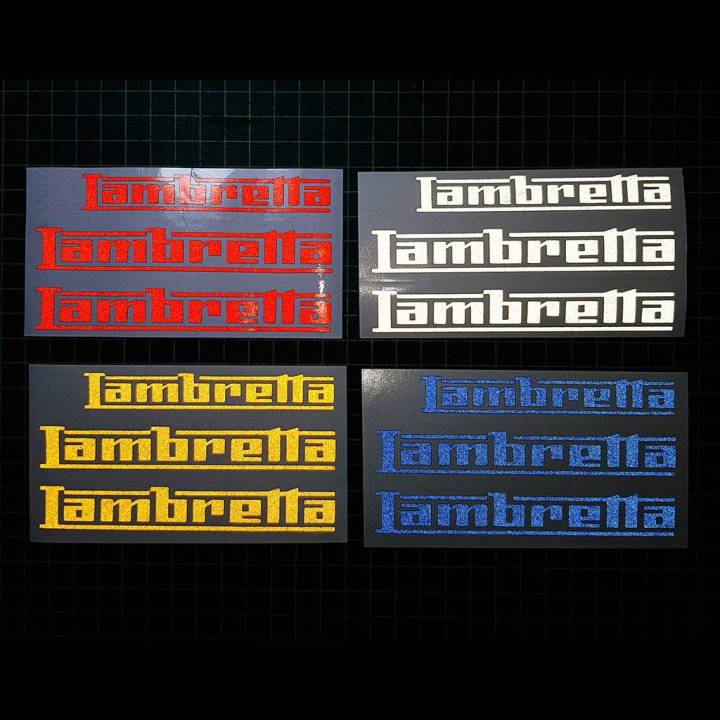 สติ๊กเกอร์ไดคัท Logo ฝาข้าง/แคร้ง Lambretta 3M v125/v200 | Lazada.co.th