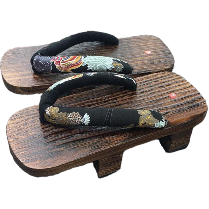 Geta wooden shoes slippers Japanese Paulownia wooden shoes men's two ...