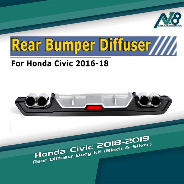 Honda Civic 2018-2019 Rear Diffuser Body Kit Genuine | Lazada PH