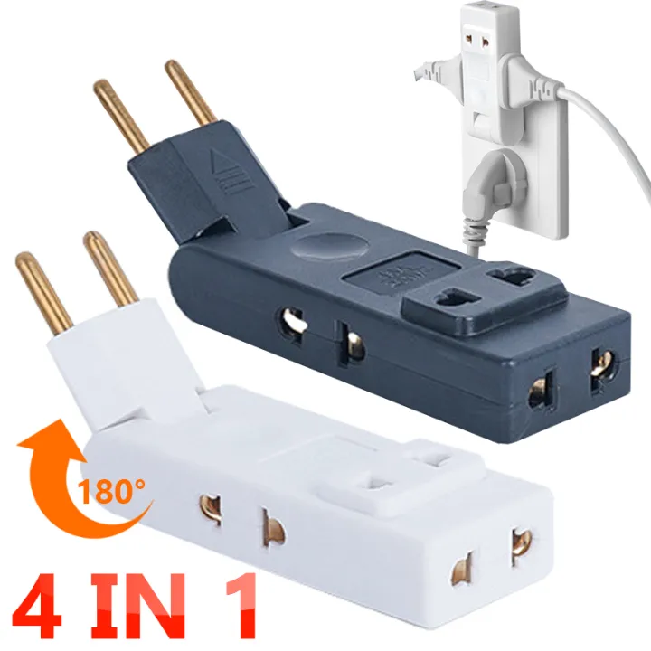 🔥Hot Sale🔥4 in 1 EU Electrical Socket 180 Degree Rotation Plug Adapter ...