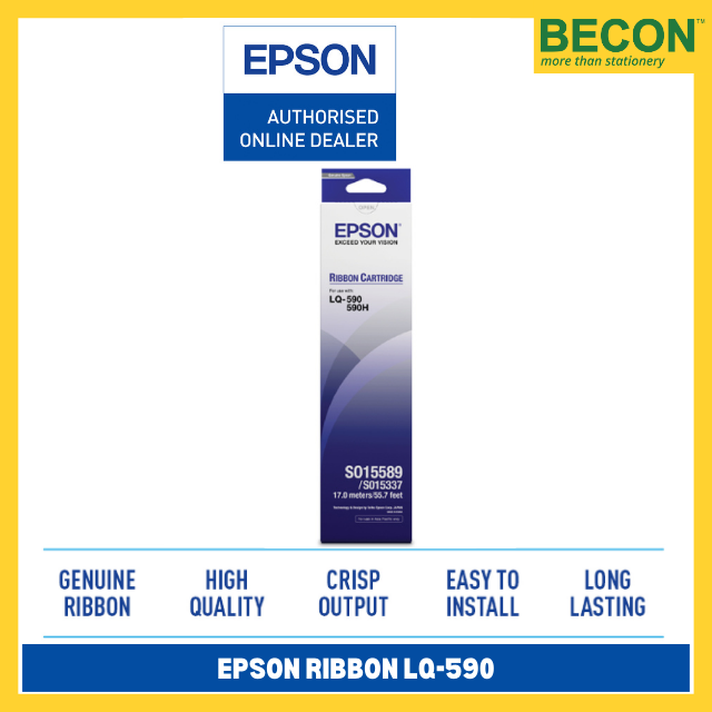 Epson Ribbon LQ-590 (C13SO15589/15337/15341) | Lazada