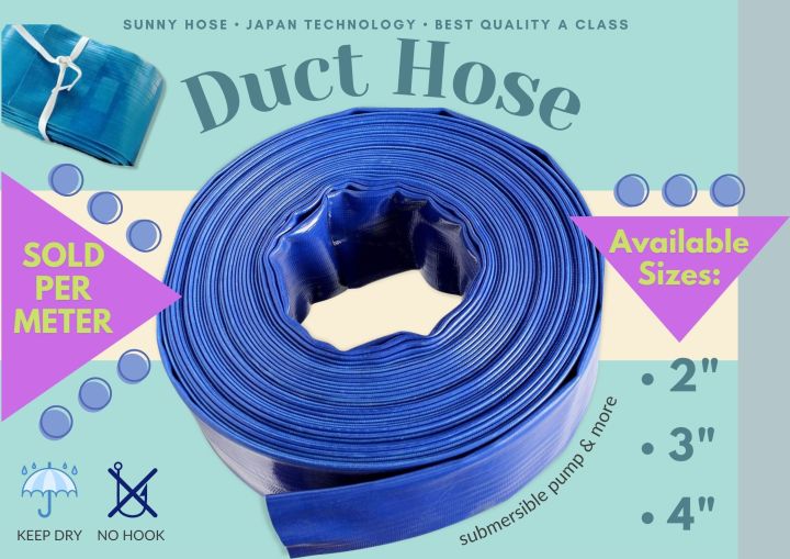 Duct Flat Blue Hose Discharge Submersible Pump Hose Sunny Hose - 2” 3 ...