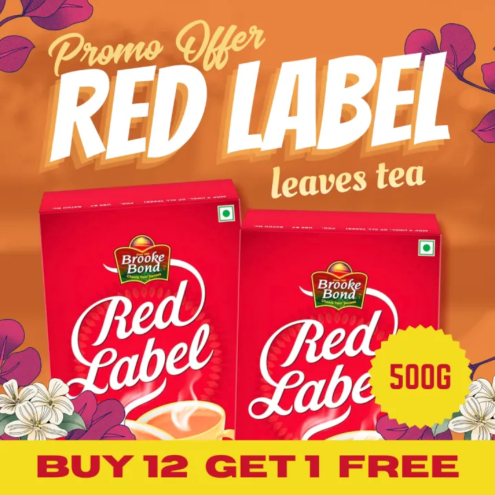 Promo Offer Red Label Tea Leaves 500g - BUY 12 GET 1 FREE | Lazada PH