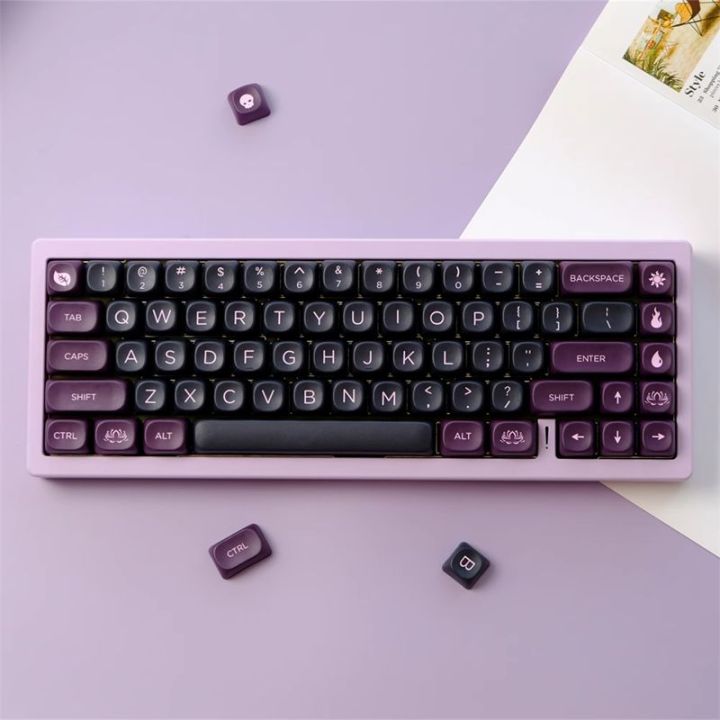 【Keycap Only】Clone GMK Black Lotus Keycap Gradient Purple 126 Keys MOA ...