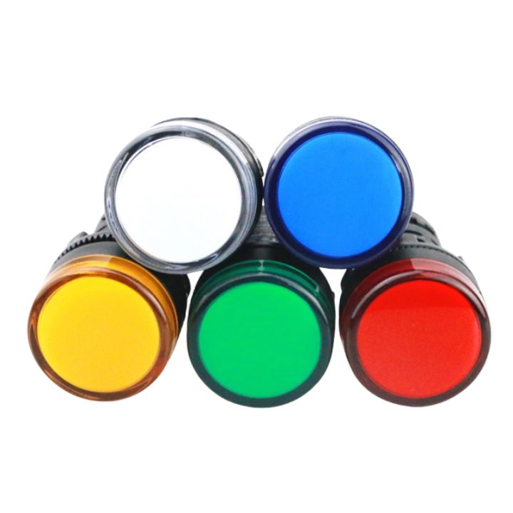 5V 12V 24V 110V 220V 22mm Panel Mount LED Power Indicator Pilot Signal ...