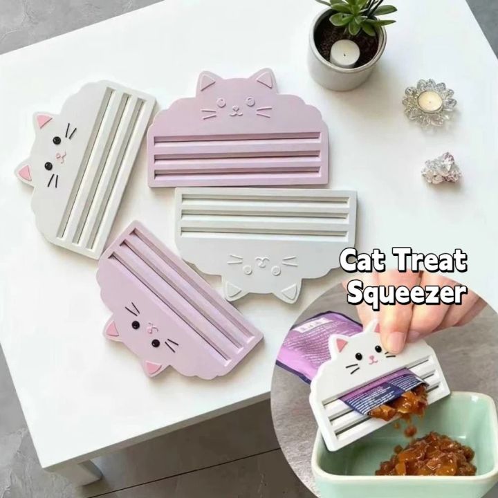 ALICE XU 2pcs Máy ép tay Dụng cụ ép đồ ăn cho mèo Thiết kế 3 khe Tay ...