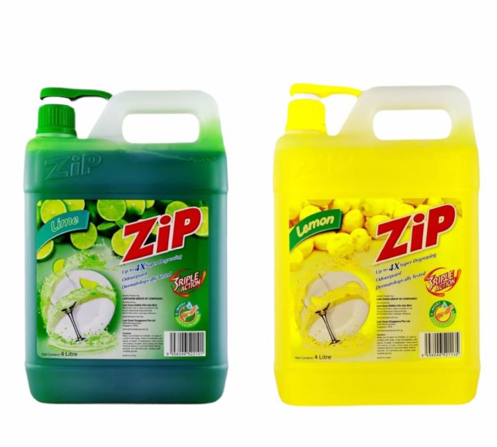 Zip Dishwashing Liquid Lime Lemon 4L | Lazada PH
