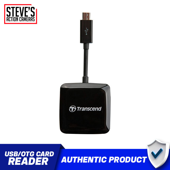 Transcend RDP9 OTG USB Card Reader and USB Adapter (Black) | Lazada PH