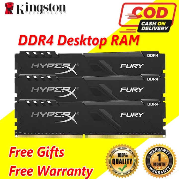 Kinston HyperX FURY Desktop DDR4 RAM 4GB 8GB 16GB 2133/2400/2666/3200Mhz DIMM Game Memory SSD005 ...
