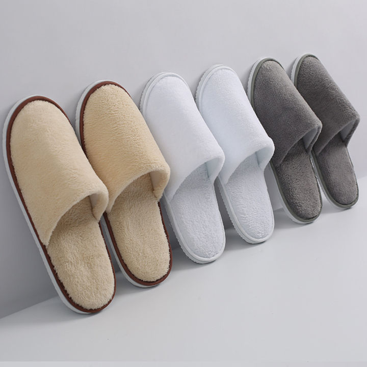 Solid Color Slippers Women Flip Flops Men Women Hotel Travel Spa Indoor ...