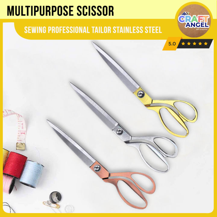 Multi Purpose Scissor Sewing Professional Tailor Stainless Steel Fabric ...