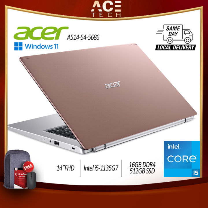 Acer Aspire 5 A514-54-5686 (Pink) 14" FHD IPS Laptop with Intel i5 ...