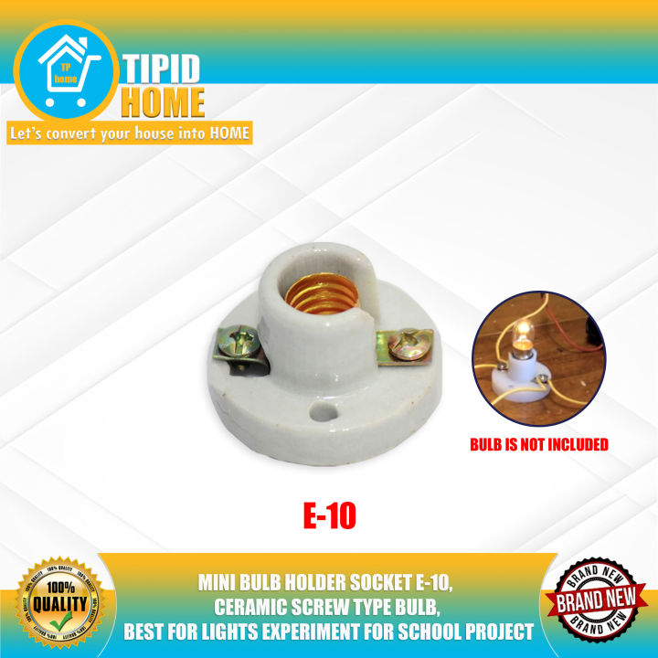 MINI BULB HOLDER SOCKET E-10, CERAMIC SCREW TYPE BULB, BEST FOR LIGHTS ...