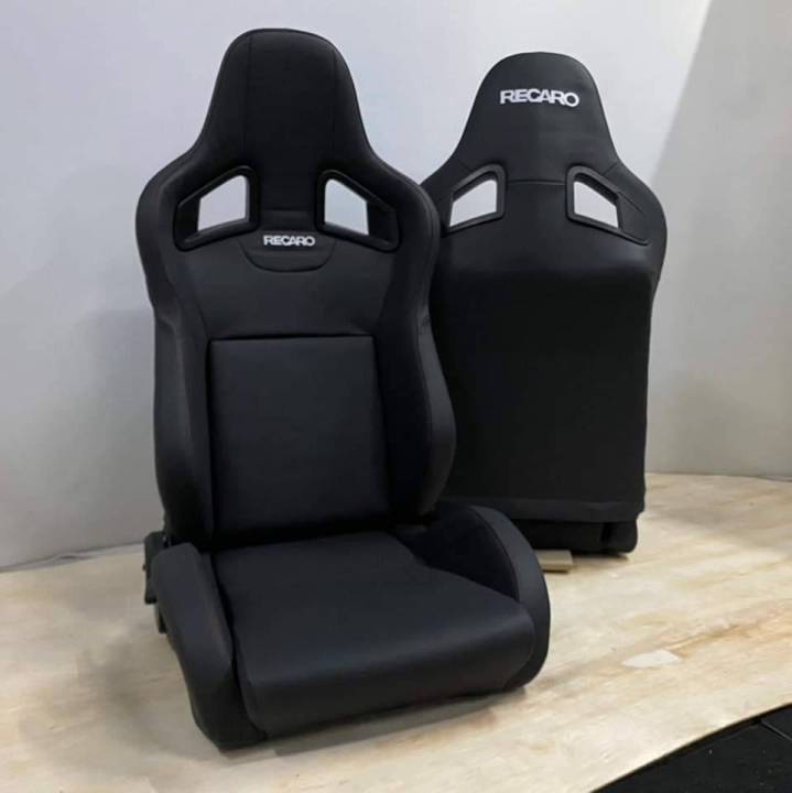 เบาะหนังดำทั้งตัว RECARO เบาะแต่งงานสวย ปรับเอนนอนได้ พร้อม รางเลื่อน ...