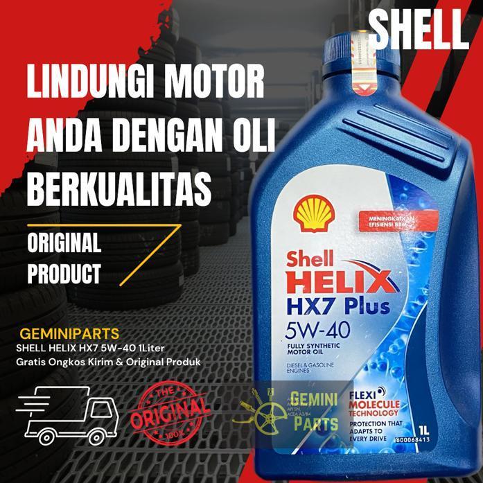OLI SHELL HELIX HX7 PLUS 5W-40 1LITER MOBIL | Lazada Indonesia