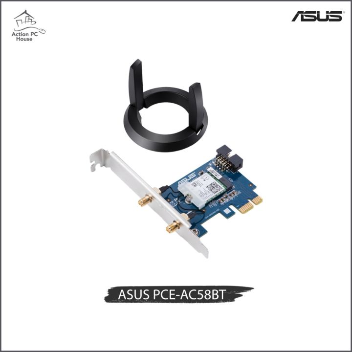 ASUS PCE-AC58BT 160Mhz AC1200 PCIE WIFI ADAPTER (5X Faster WiFi, 5X ...