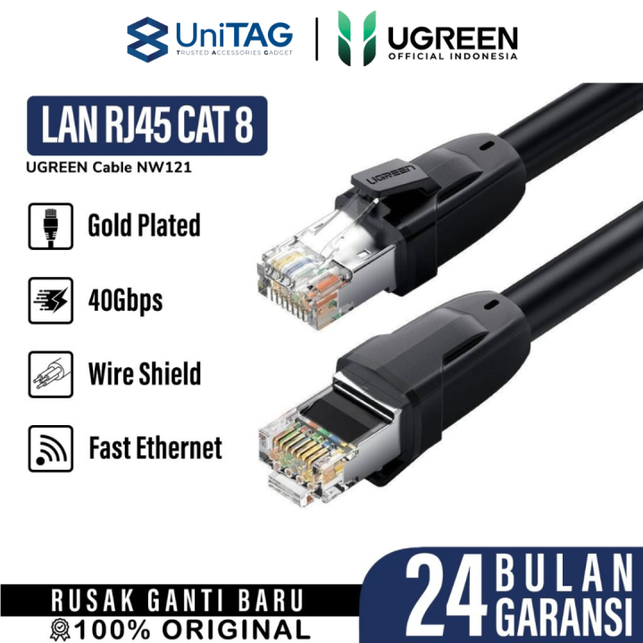 Cable LAN RJ45 CAT 8 UGREEN Ethernet CLASS S/FTP Round UTP High Speed ...