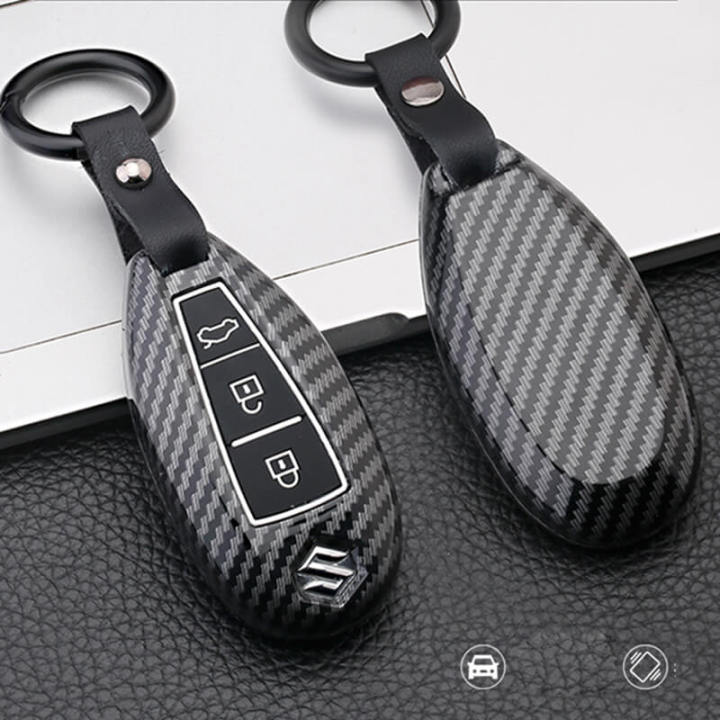 For Suzuki Swift Ciaz Ertiga Celerio 3 Buttons ABS Rubber Car Key Case ...