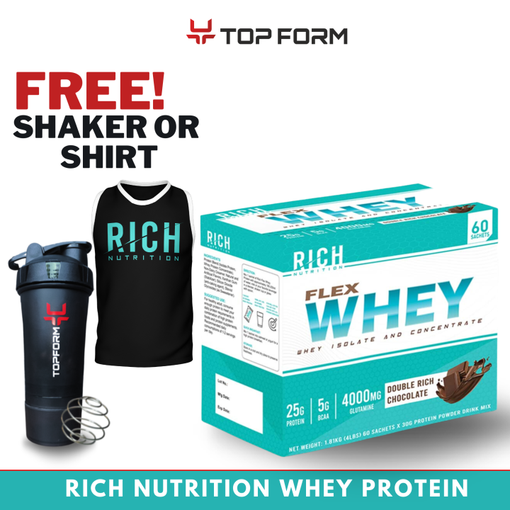 Rich Flex Whey Protein 60 Servings - With Shirt or Shaker 1810g | Lazada