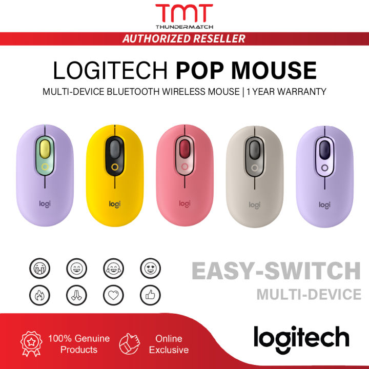 Logitech POP Mouse | Wireless Customisable Emojis | SilentTouch ...