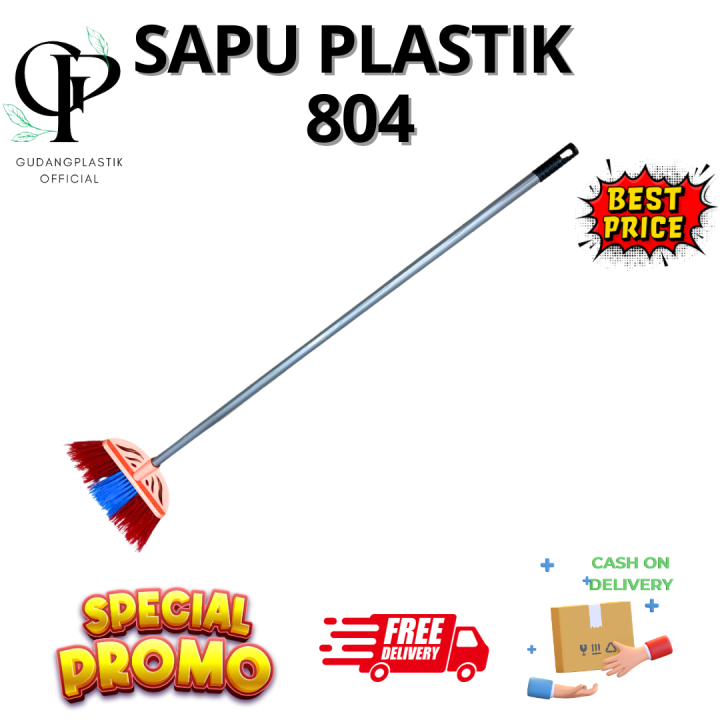 Pusapu Sapu 804 Nilon Kombinasi Warna Merah Biru Love Sapu Plastik Sapu ...