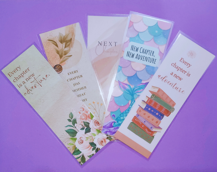 New Chapter Design Bookmark, gifts for book lovers, bookmark, (5pcs ...