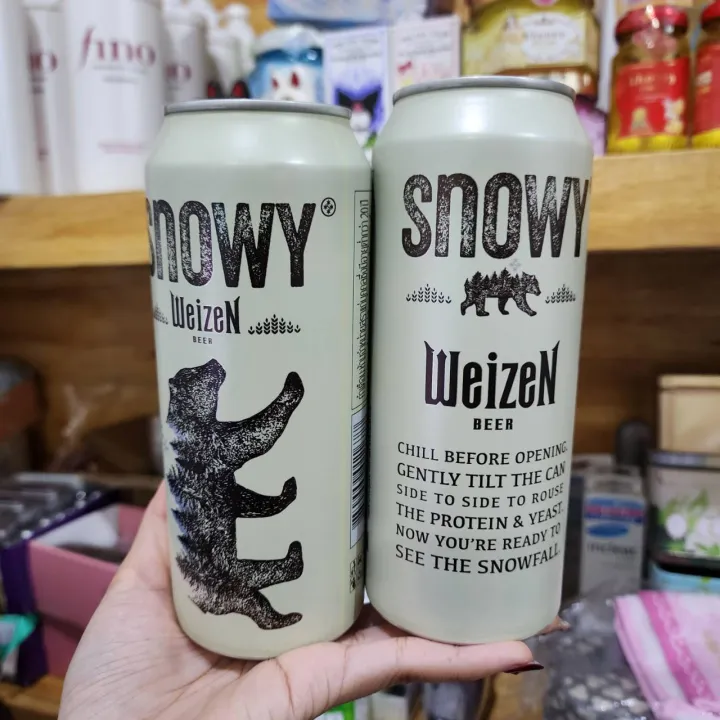 ⭐️Snowy Weizen Beer⭐️ EST.33 490 ML กระป๋องลายหมี | Lazada.co.th