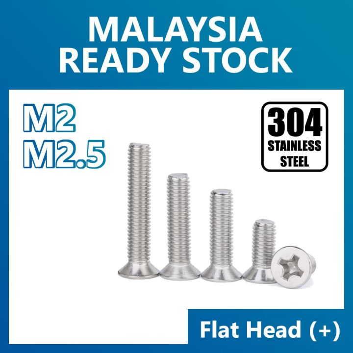 [New Arrival] M2 M2.5 Screw Flat Head Phillips 304 Stainless Steel ...