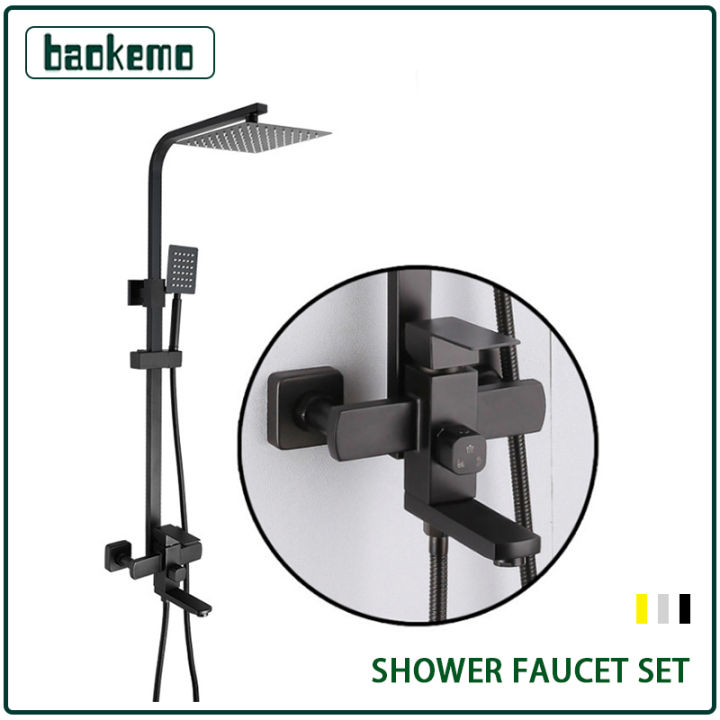 Local Stock 304 Stainless Steel Shower Set Hot and Cold Mixer Shower ...