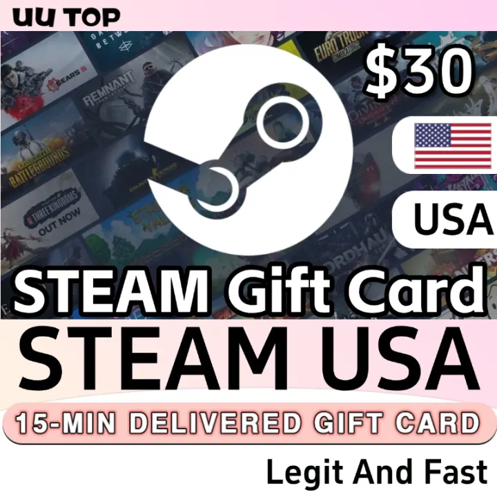 Steam Gift Card $30 USA Steam Wallet US dollar Steam Card USA Steam Digital GIFT CARD CODE UU ...
