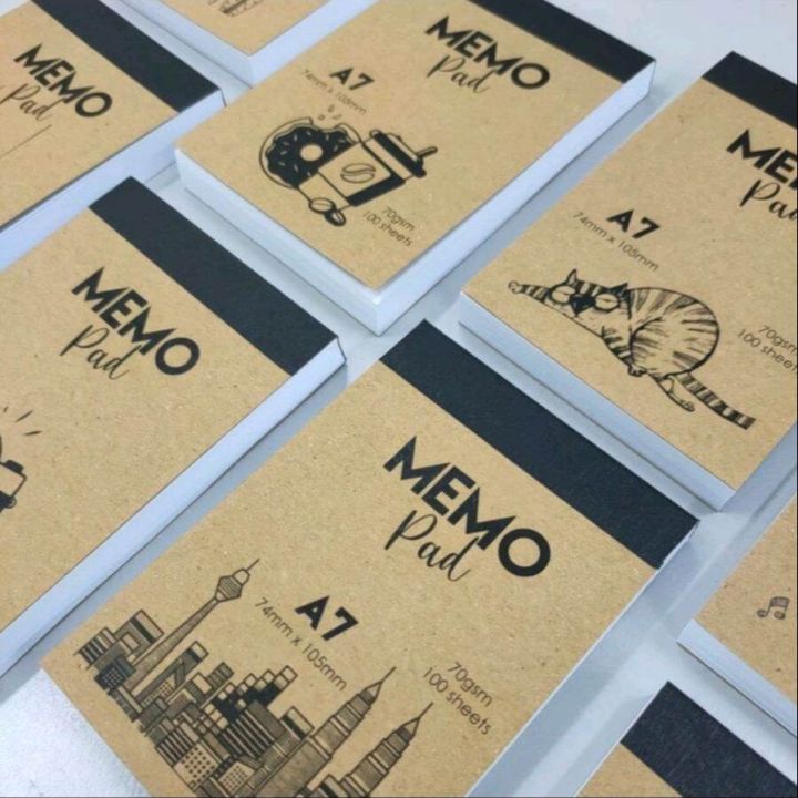 200pgs Memo Pad A7 Blank Dot Grid / Small Notebook Notepad / Buku Kecil ...