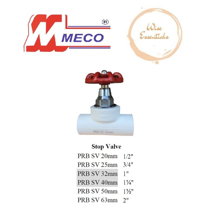 MECO PPR Gate Valve 1/2 to 1 | Lazada PH