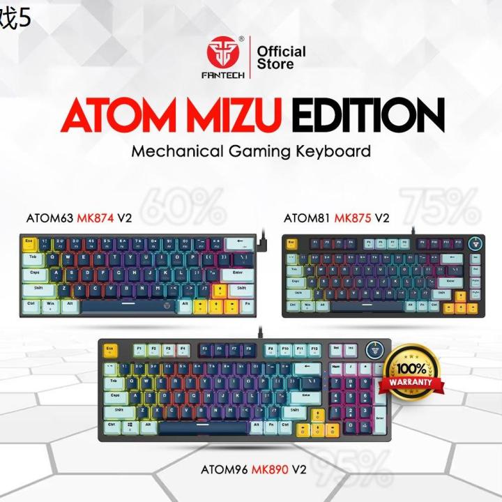 Fantech ATOM MIZU EDITION Mechanical Gaming Keyboard ATOM63 81 96 ...