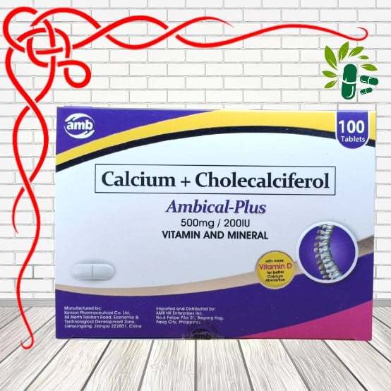 AMBICAL - PLUS (Calcium + Vitamin D3) 100 Tablets | Lazada PH