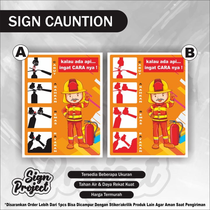 Sign stiker cara menggunakan apar / stiker cara penggunaan apar ...