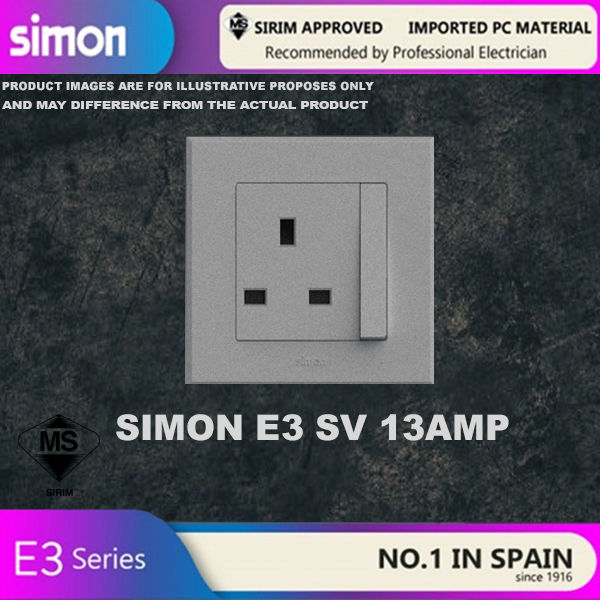 SIMON E3 SERIES SILVER SWITCHES 13AMP / 15AMP / UNIVERSAL / 20AMP ...