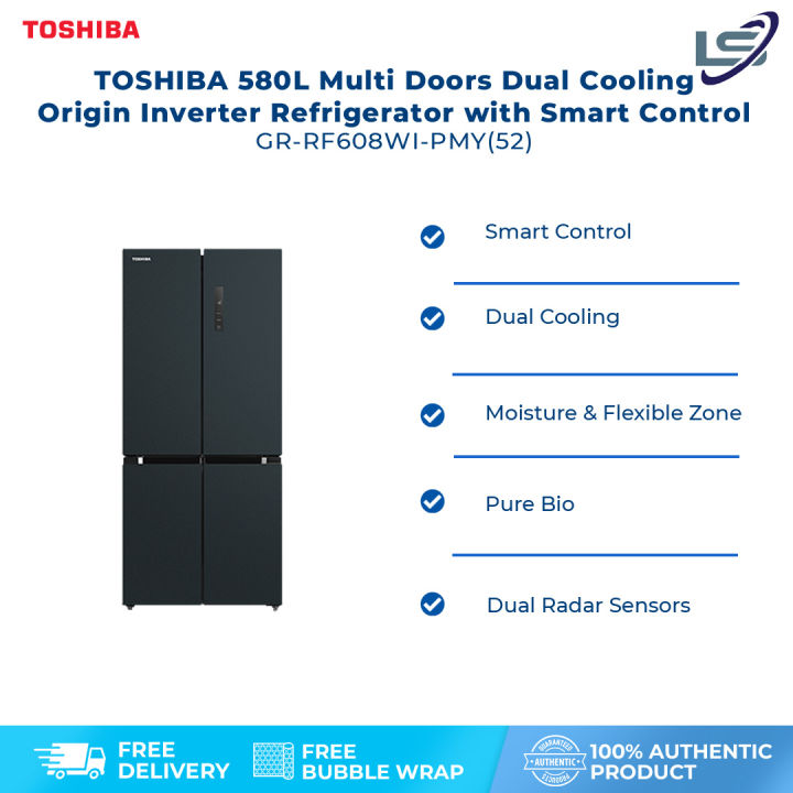 TOSHIBA 580L Multi Doors Dual Cooling Origin Inverter Refrigerator with ...