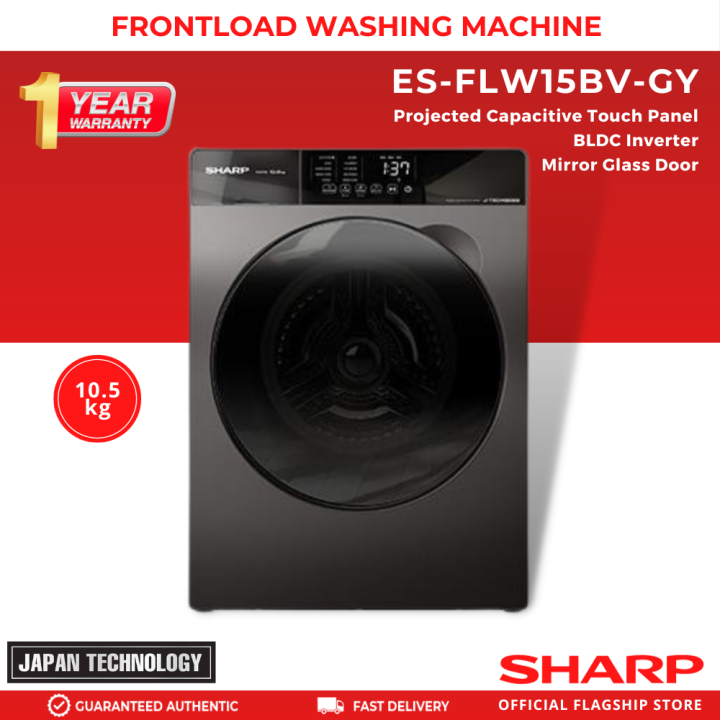 Sharp ES-FLW15BV-GY 10.5kg Front Load Washing Machine | Lazada PH