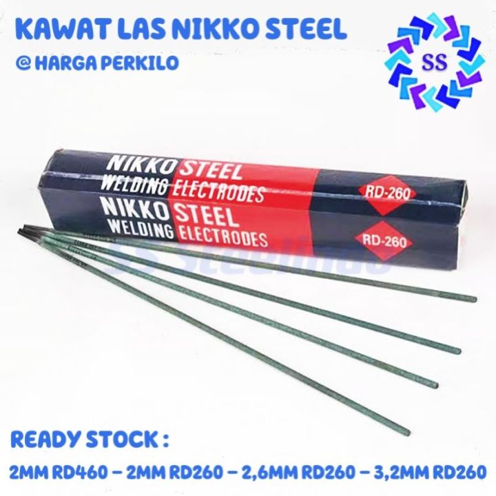 KAWAT LAS-ELEKTRODA NIKKO STEEL RD260-RD460 (2MM-2,6MM-3,2MM) HARGA PER ...