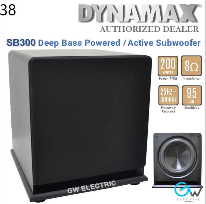 DYNAMAX SB300 12 200W - 450W (Max) Home Use Hi-Fi Deep Bass Powered ...
