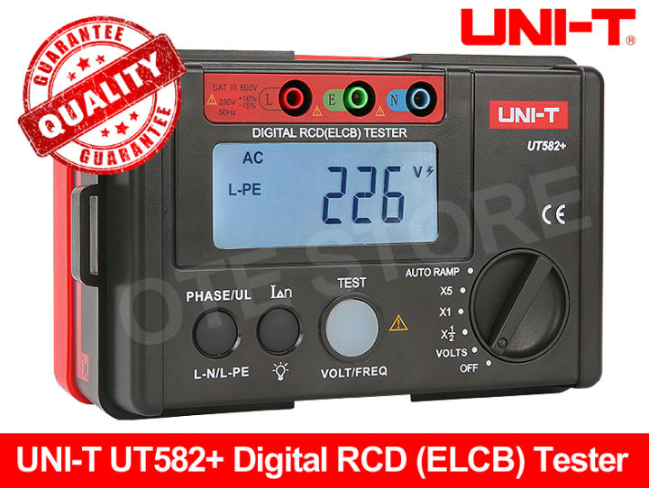 UNI-T UT580 Series UT582+ Digital RCD (ELCD) Tester | Lazada