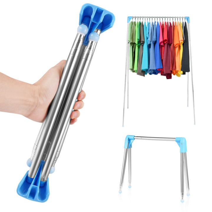 Travel Garment Rack Retractable Clothes Drying Rack 13-28inch Portable ...