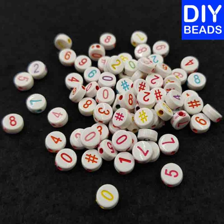 Acrylic Round Flat Number Beads 250grams | Lazada PH