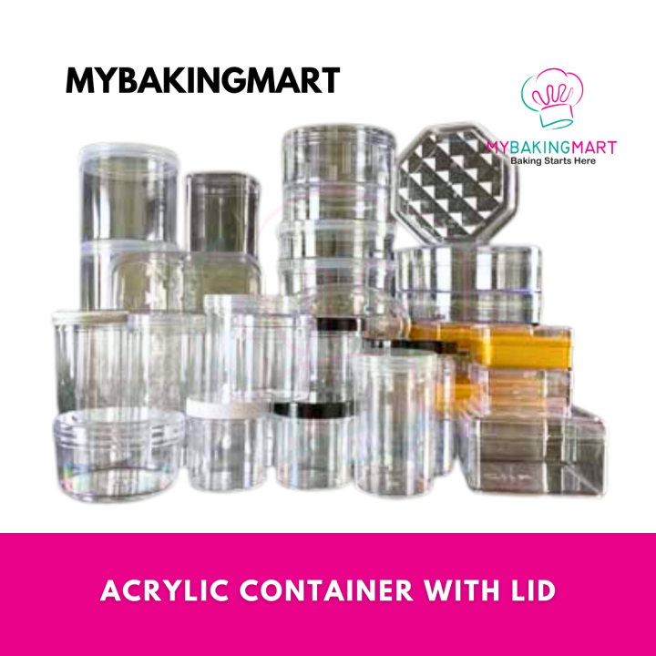 Acrylic Container Food Container - Balang Plastic Bekas Biskut Raya ...