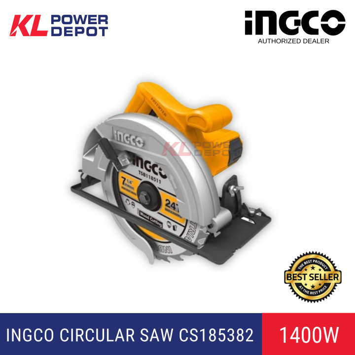 INGCO Circular Saw CS185382 1400W 7 1/4" | Lazada PH