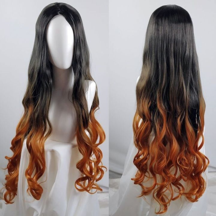 Nezuko wig Demon Slayer Wig Kimetsu no Yaiba Kamado Nezuko Wig New Long ...