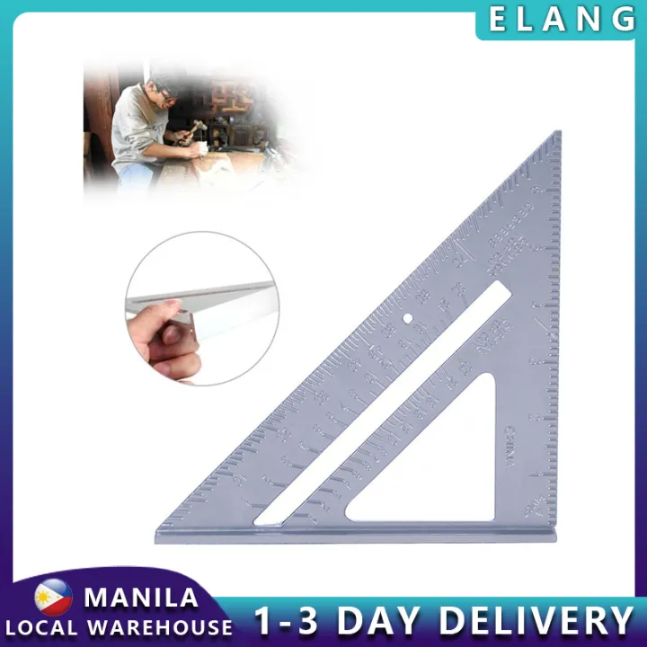 Aluminum Alloy 7 Inch Triangle Ruler Measuring Ruler Speed Square Angle ...