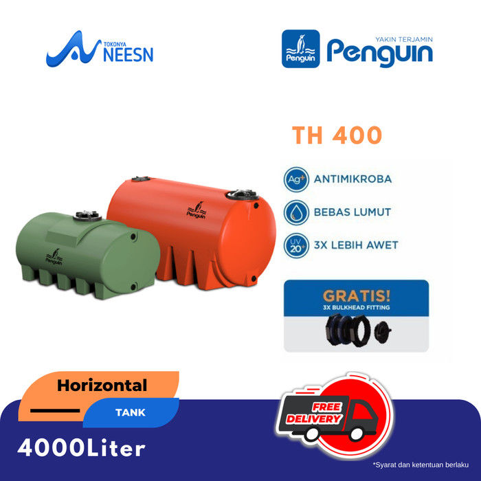 Penguin Tangki | Toren | Tandon Air Horizontal TH 400 4000 liter ...