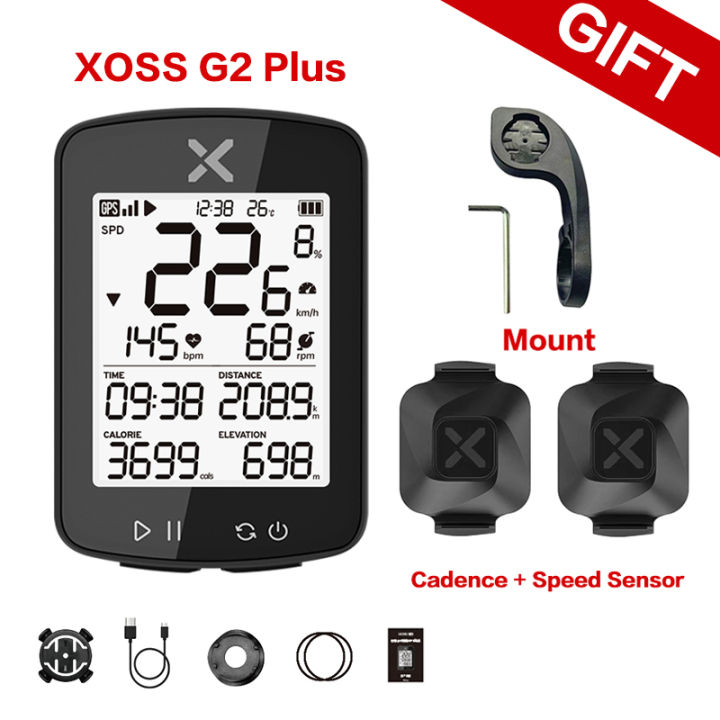 XOSS New G2/G2 Plus GPS Cycling Computer Bicycle Wireless Speedometer ...