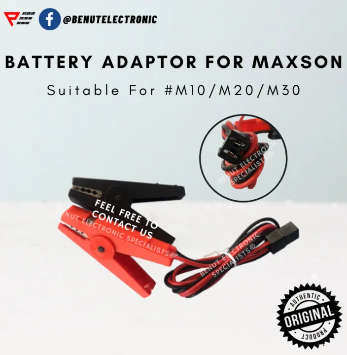 Battery Adaptor for MAXSON Energizer (#M10/M20/M30) (Electric Fence/ Farm Fencing/ Pagar ...